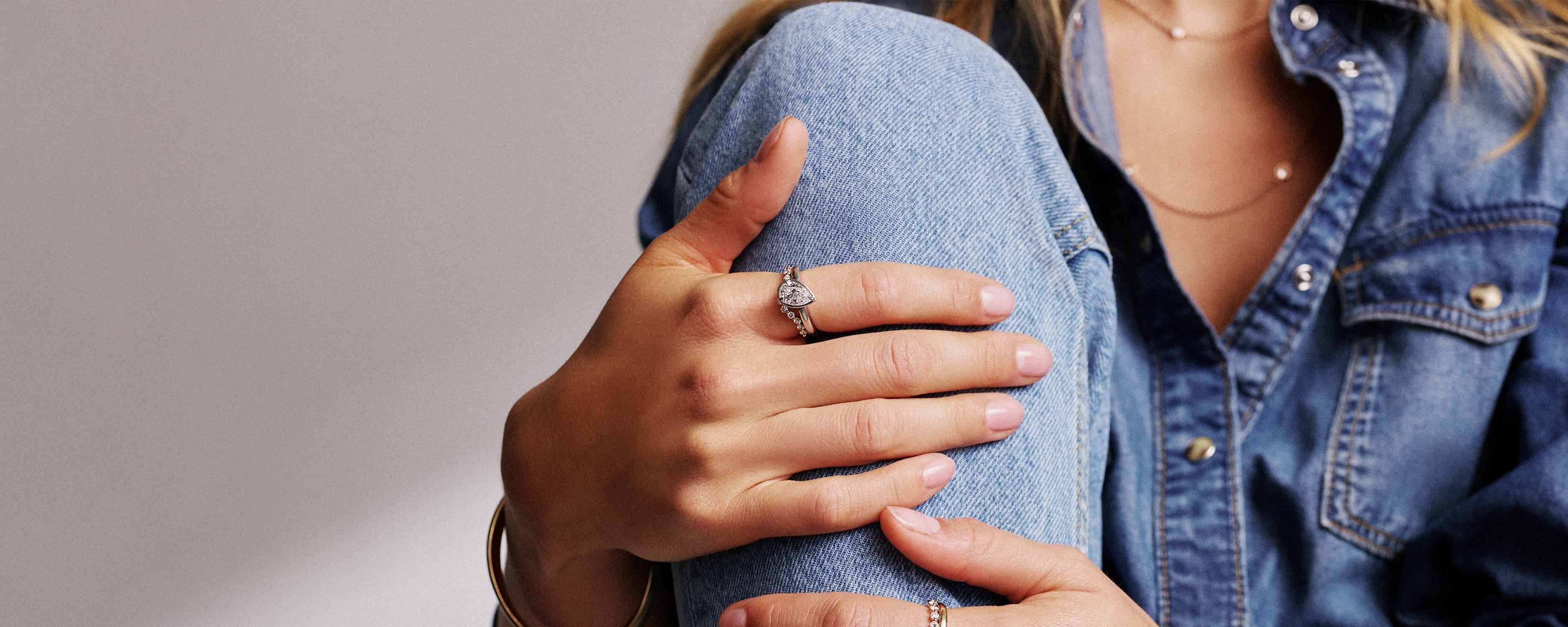 Pear Shaped Lab Grown Diamond Engagement Rings | Faire & Fine